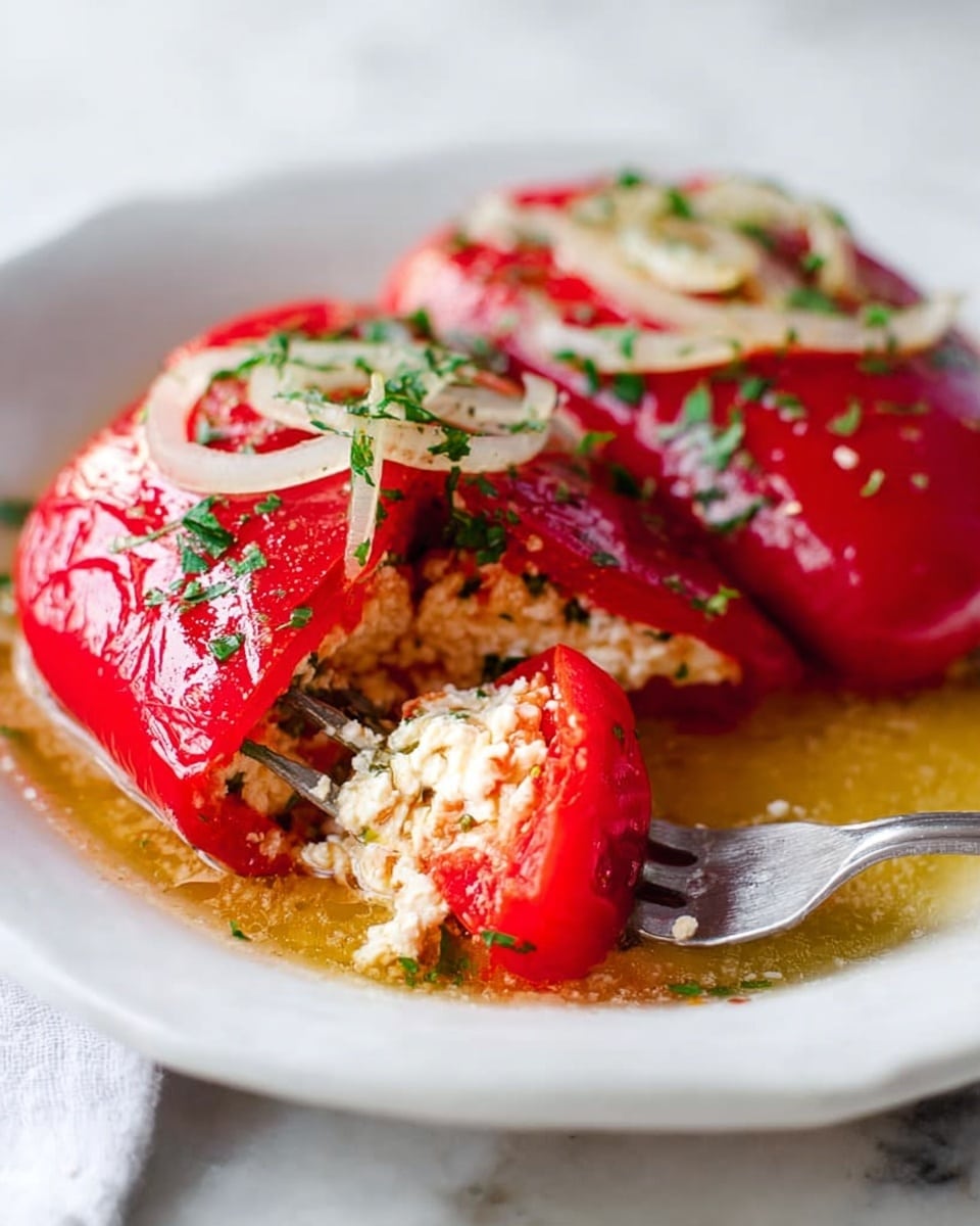 Greek Oven-Baked Feta Stuffed Peppers | Delicious Mediterranean Appetizer