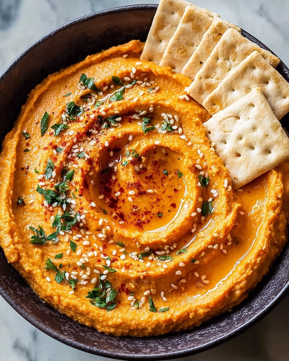 Roasted Red Pepper Hummus | Vibrant & Easy Homemade Dip