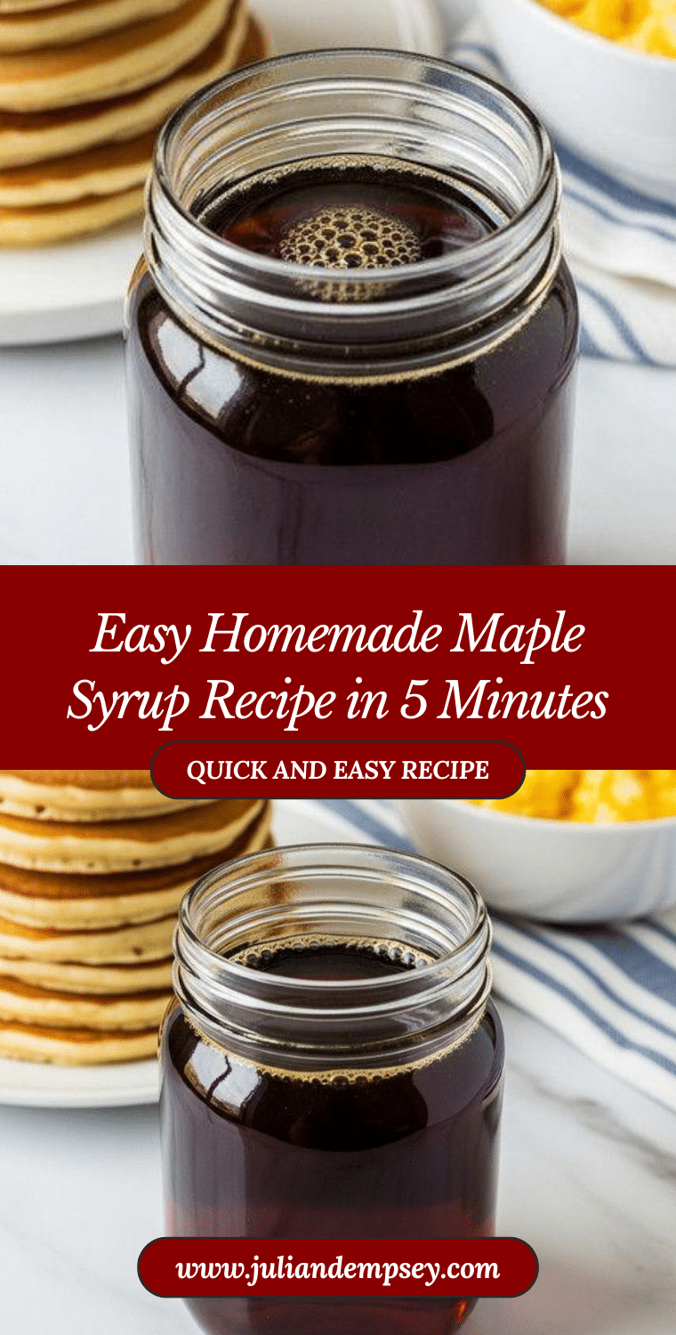 Homemade Maple Syrup: Easy & Delicious DIY Pancake Syrup